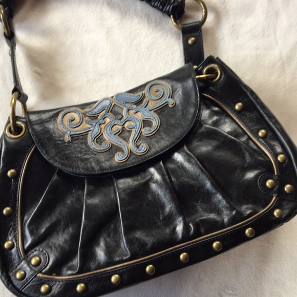 Kate Landry | Bags | Kate Landry Black Leather Western Shoulder Bag ...